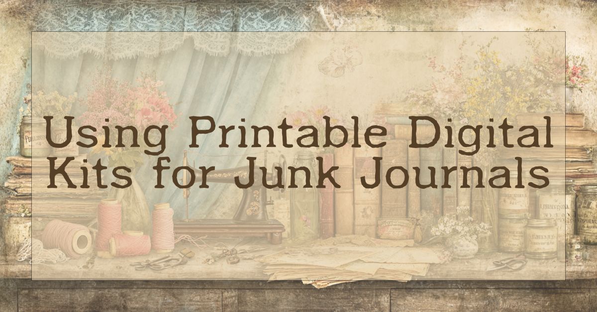 Using Printable Digital Kits for Junk Journals - TheHappyHandicrafter