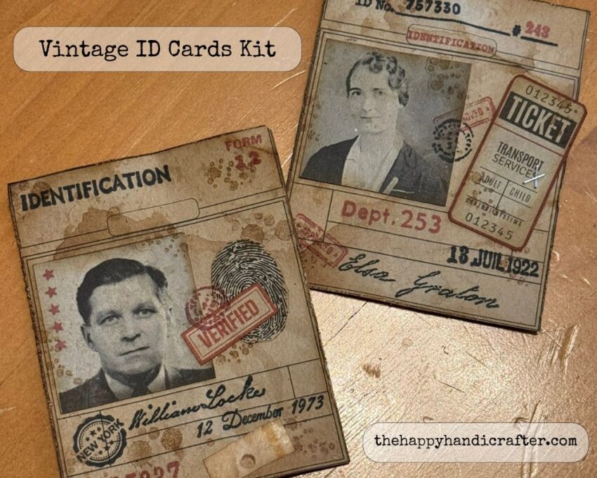 Vintage ID Cards Kit Sampler - Crafting an Identity - TheHappyHandicrafter