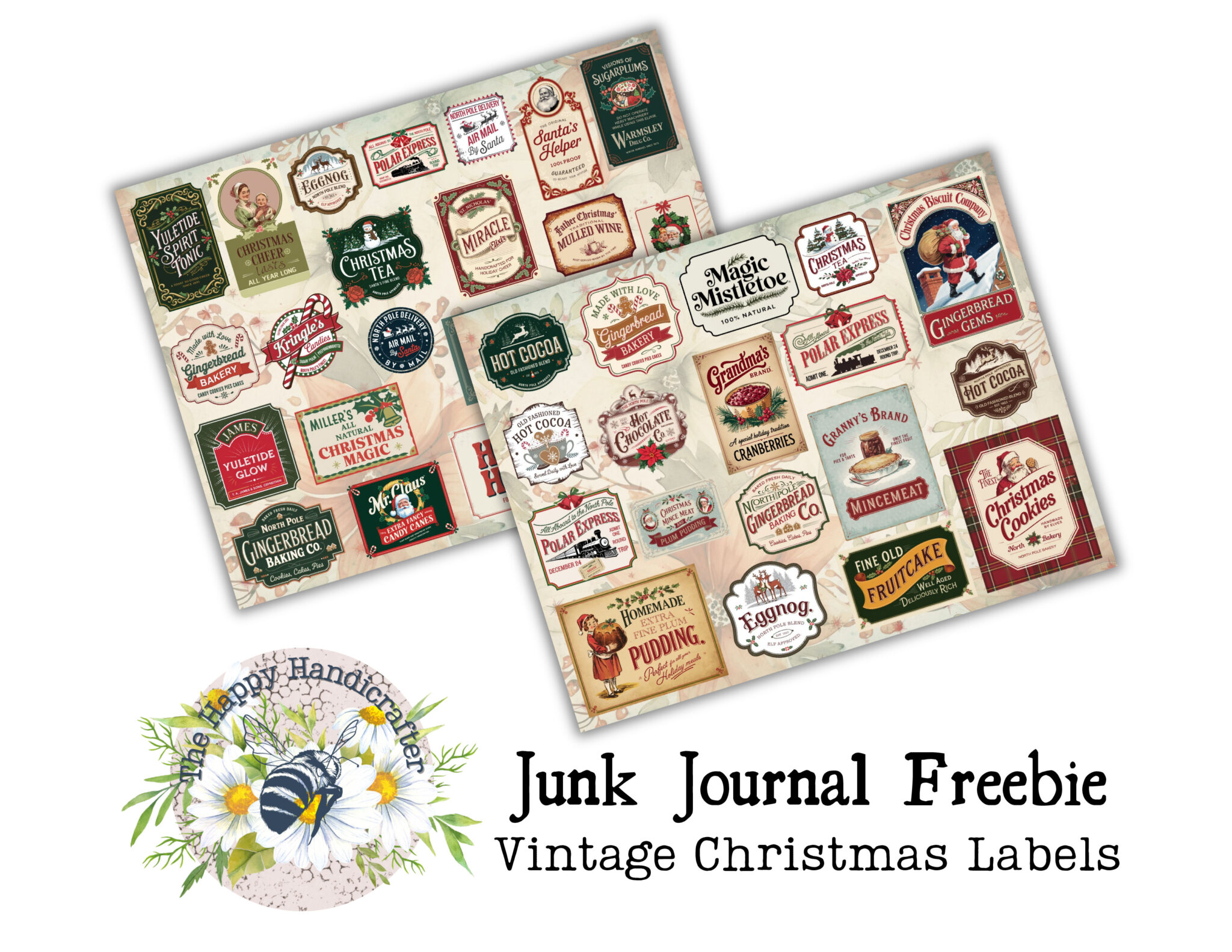 Vintage Christmas Labels – A Festive Freebie - TheHappyHandicrafter